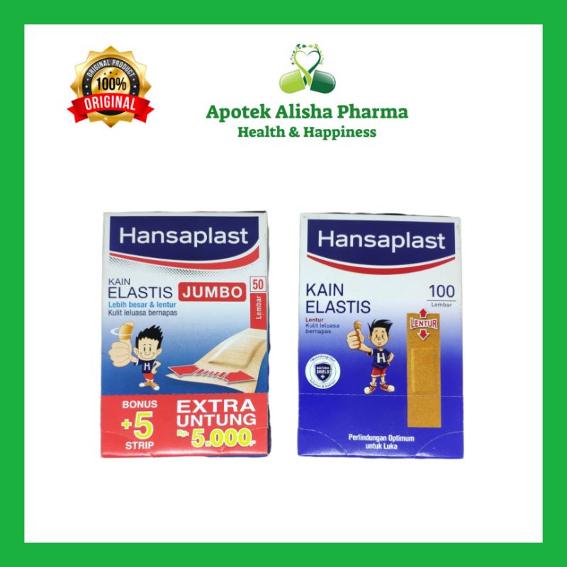 Jual Hansaplast Plester Elastis Standar Box isi 100 dan Jumbo box 50 ...
