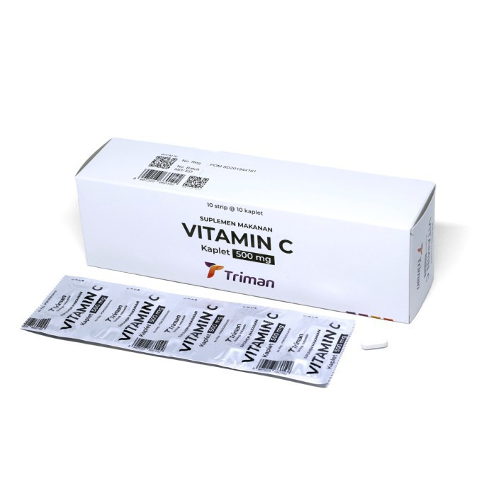 Jual Vitamin C Triman 500Mg Kaplet 1 Strip (Isi 10 Kaplet) | Shopee ...