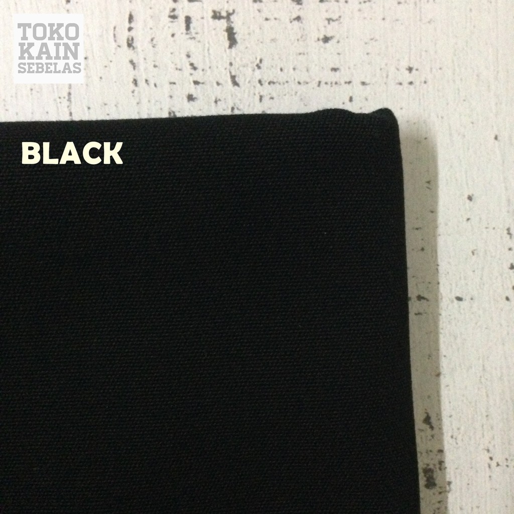 Jual Kain Canvas waterproof warna Black Hitam 0,5mtr | Shopee Indonesia