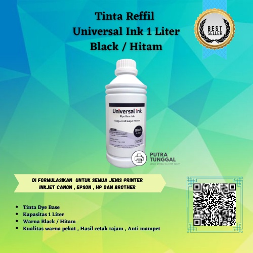 Jual Tinta Universal Black 1 Liter , Tinta Reffil Printer Dye Base ...