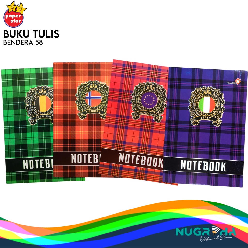 Jual BUKU TULIS A5 58 LEMBAR PAPERSTAR – BENDERA | Shopee Indonesia