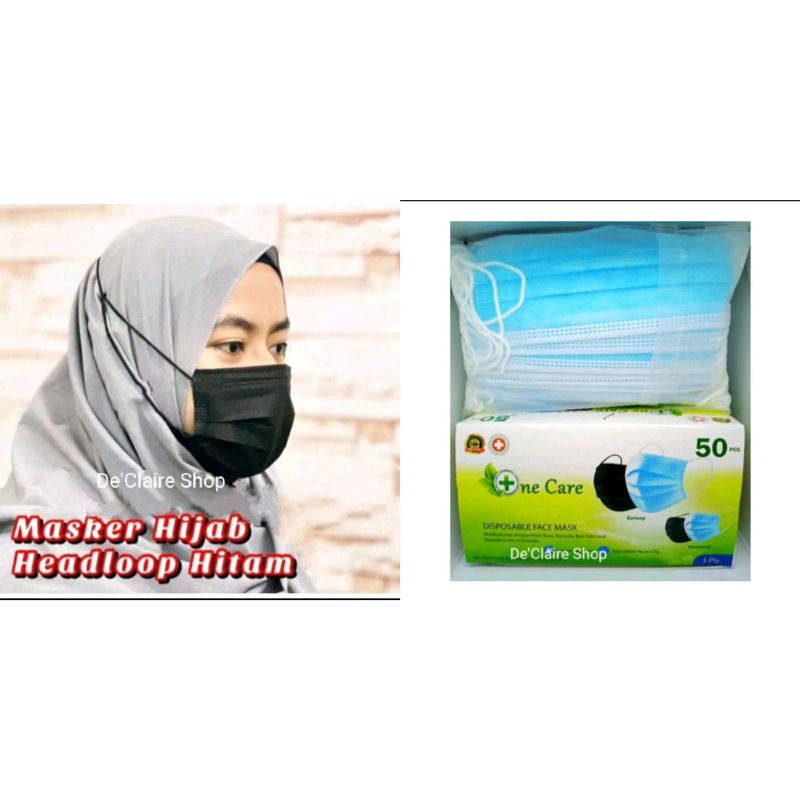 Jual Masker 3.ply one care & Hijab /pc | Shopee Indonesia