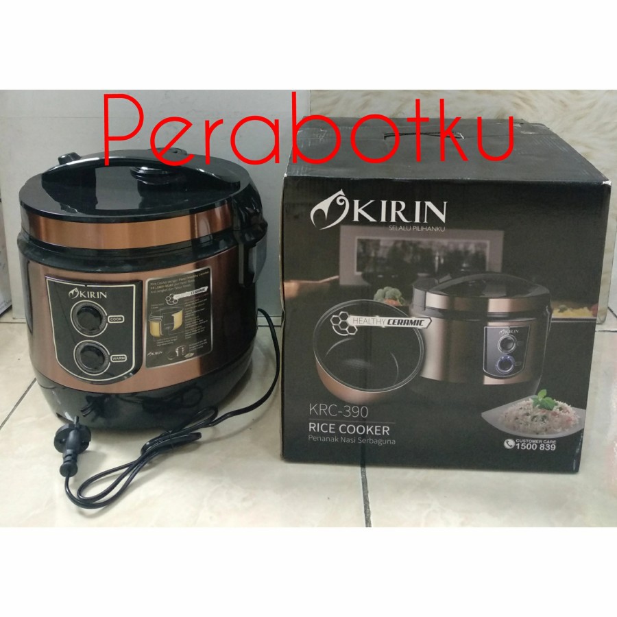 Jual Magic Com Kirin Ceramic 2 Liter KRC-390 3 in 1 / Rice Cooker / Jar Warming Cooker | Shopee ...