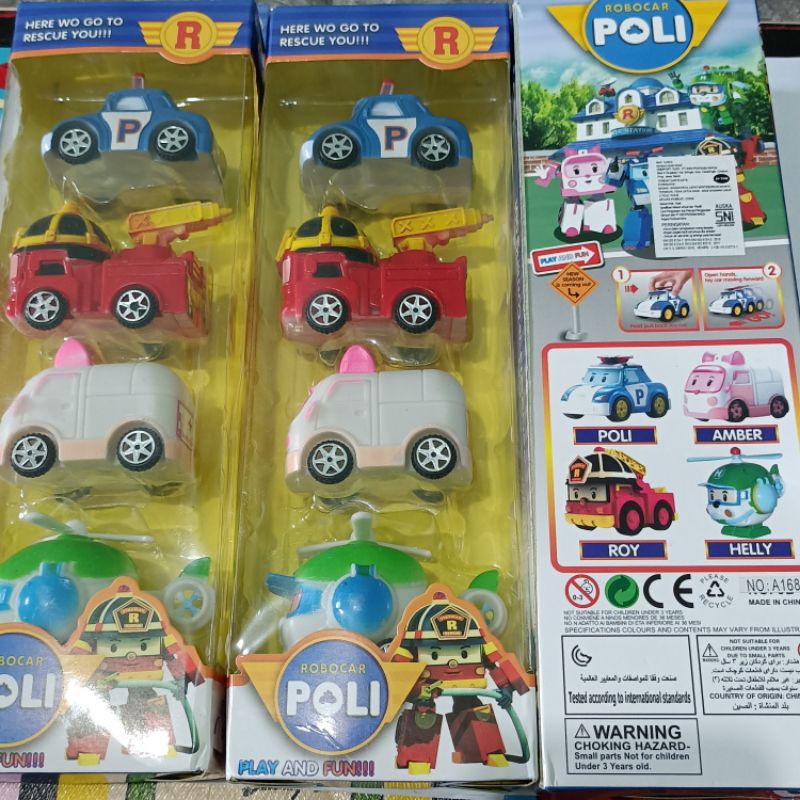 Jual mainan ROBOCAR POLI isi 4 pcs | Shopee Indonesia