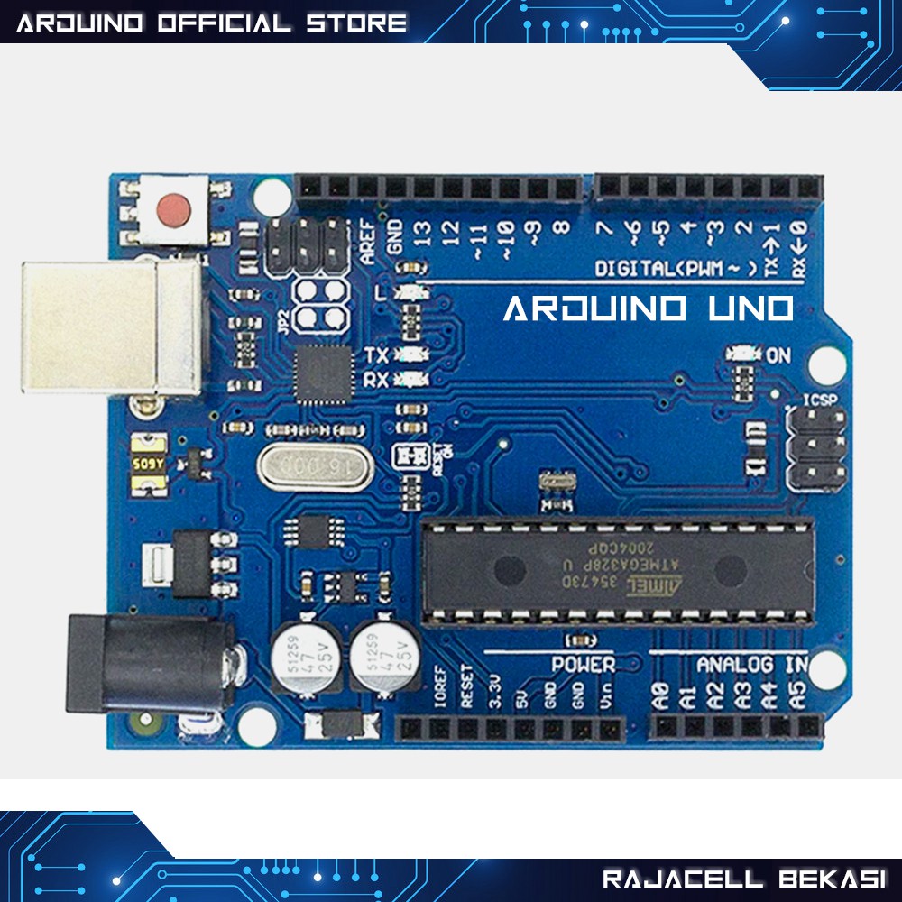 Jual NEW Arduino Uno R3 Atmega328P DIP + 16U2 like Original Tanpa Kabel ...
