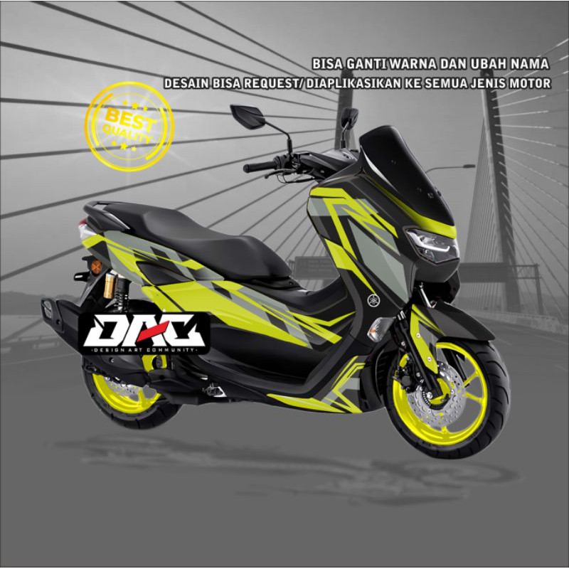 Jual Sticker Decal full body yamaha nmax grafis simple kuning | Shopee ...