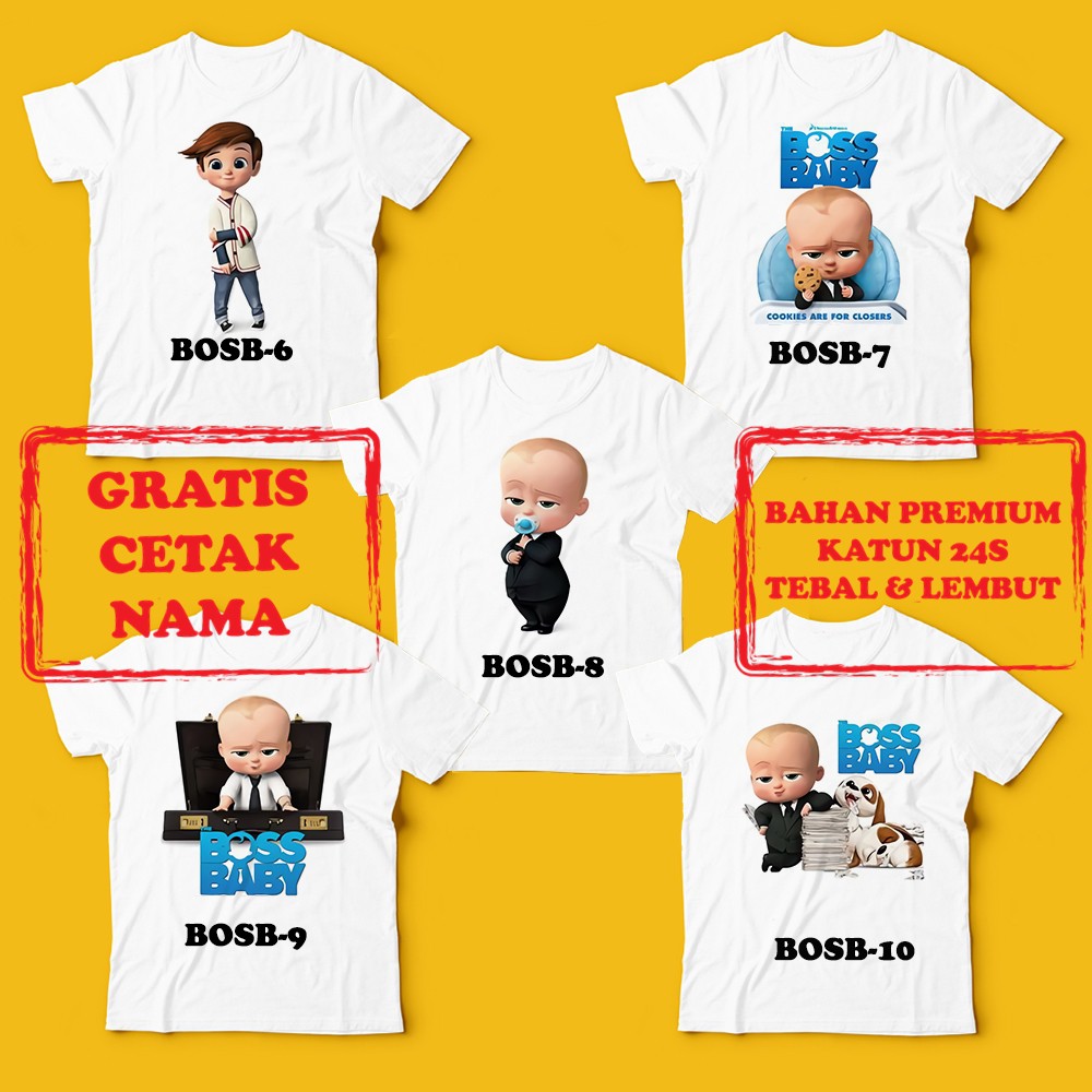 Jual Premium - Kaos Baby Boss Anak Kaos Couple Keluarga Bisa Print Nama ...