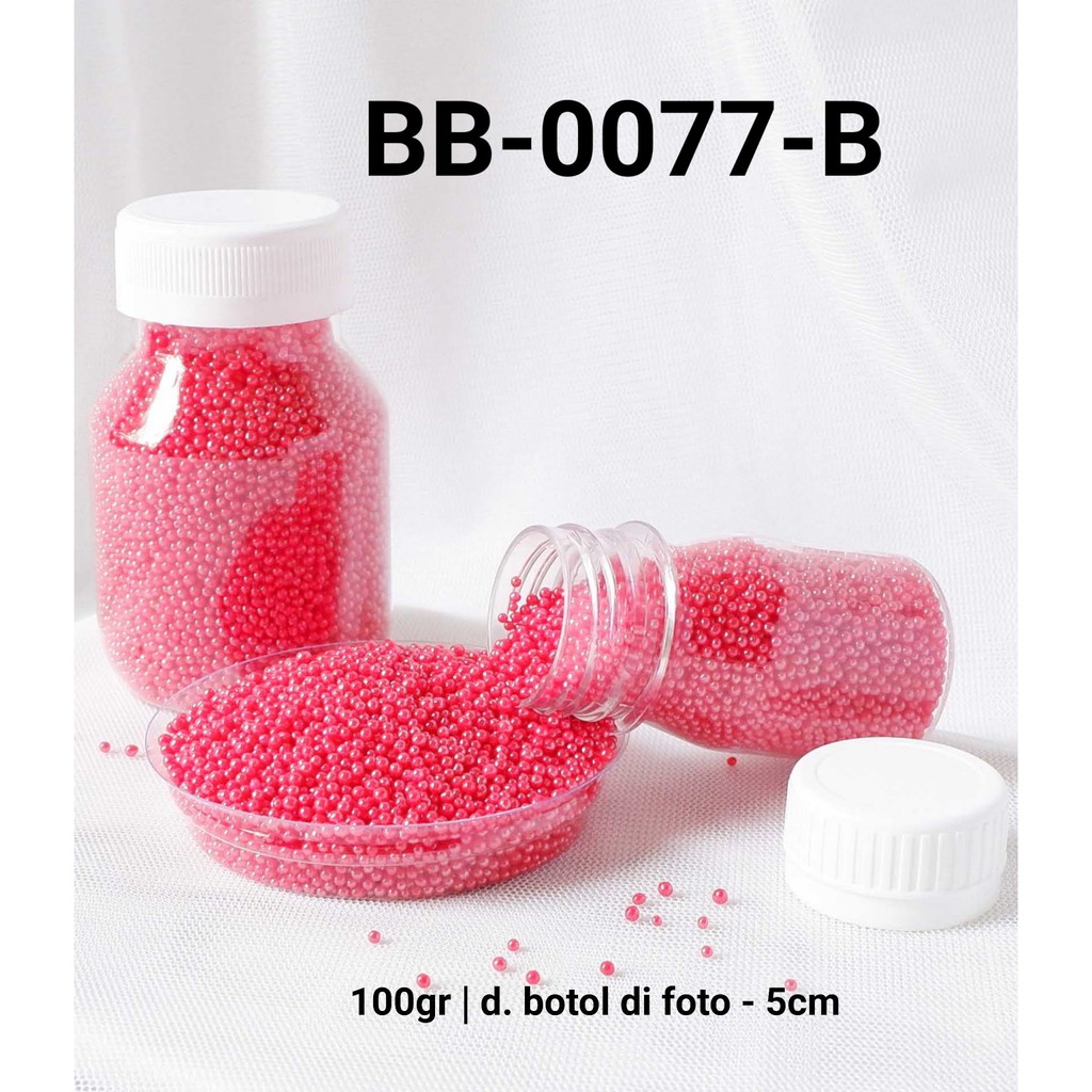 Jual BB-0077-B Sprinkles sprinkle sprinkel 100 gram mutiara merah ...