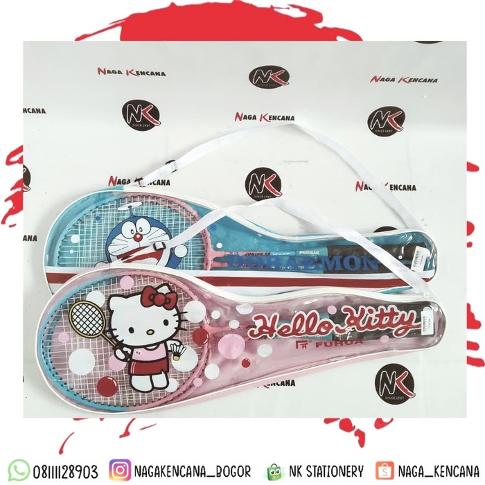 Jual NEW Raket Badminton Fuhua (Doraemon & Hello Kitty) - Doraemon ...