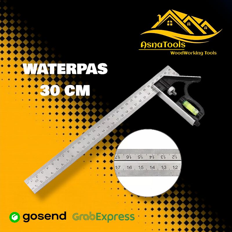 Jual combination square ruler siku kombinasi Penggaris waterpass ...
