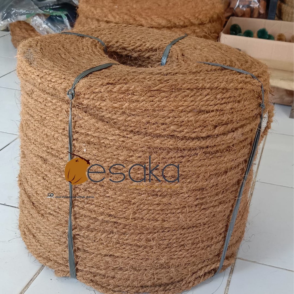 Jual tali sabut kelapa per roll diameter 4-5mm tali turusan tali ...
