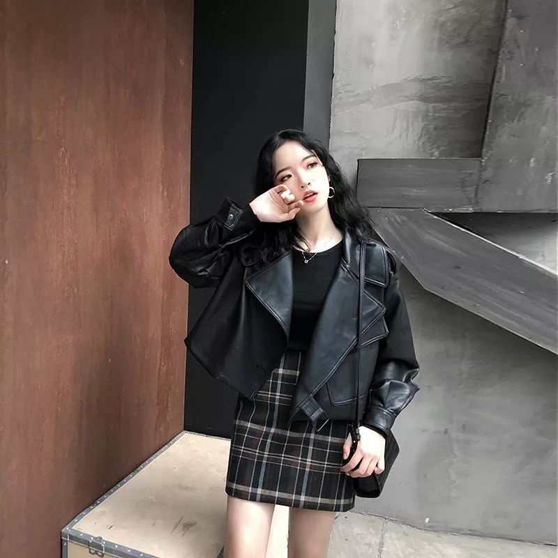Jual Jaket Kulit Wanita Oversize Blazer Korea Outfit Ootd Mamba Luxury ...