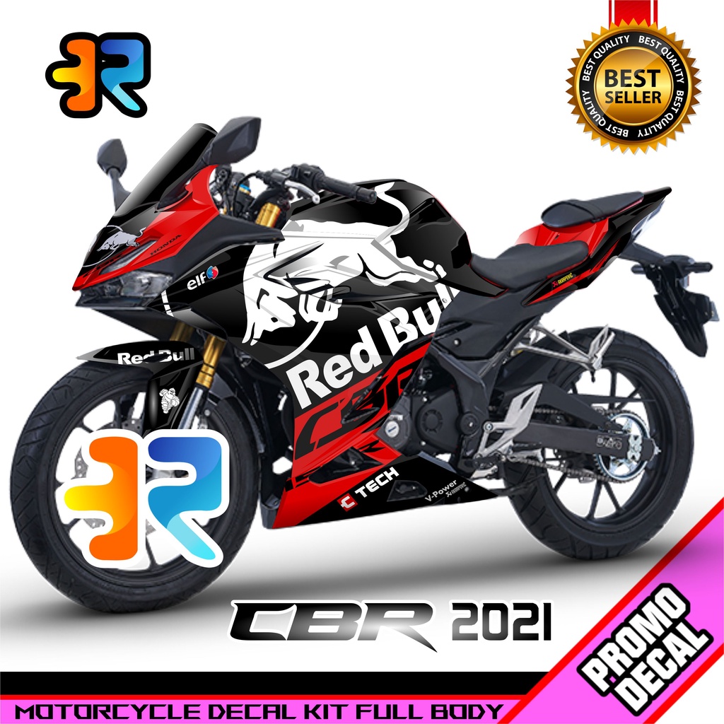 Jual Stiker Striping Decal Motor CBR 150R 2021 Desain Red Bull Torro ...