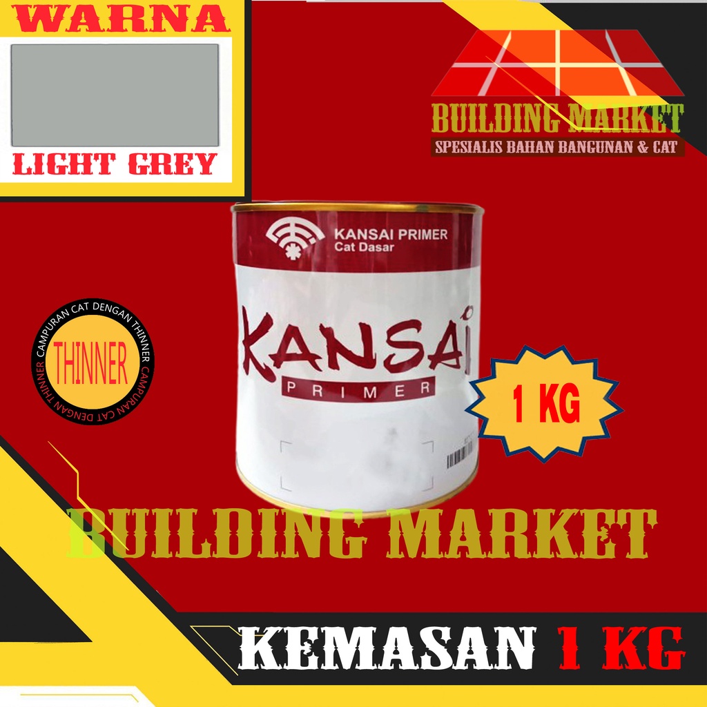 Jual CAT PRIMER CAT DASAR BESI CAT MENI BESI KANSAI ZINC CHROMATE 1 KG ...