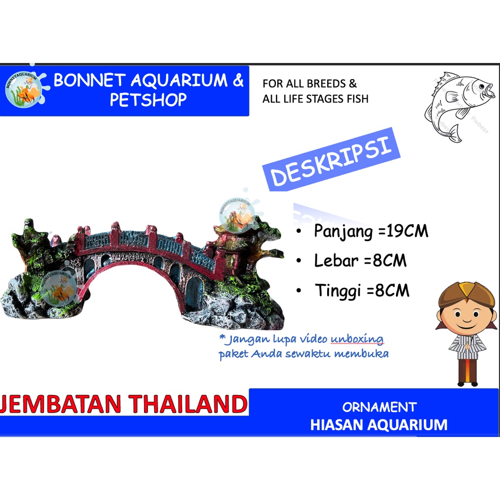 Jual MAINAN HIAS AQUARIUM FIBER JEMBATAN THAILAND | Shopee Indonesia