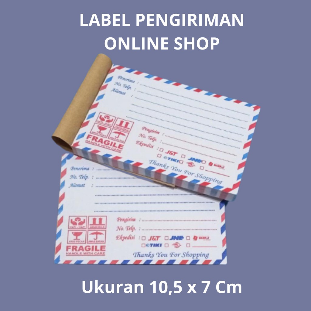 Jual Label pengiriman olshop isi 100 lembar / lebel pengiriman murah ...