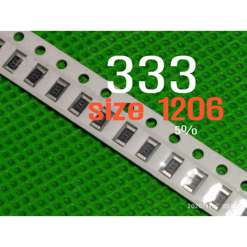 Jual 10pcs Chip resistor smd 333 size 1206 33Kohm 33 kohm japan ...