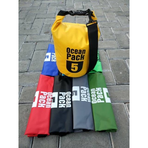 Jual Drybag / dry bag 5 L - waterproof bag 5 L merk ocean pack | Shopee Indonesia