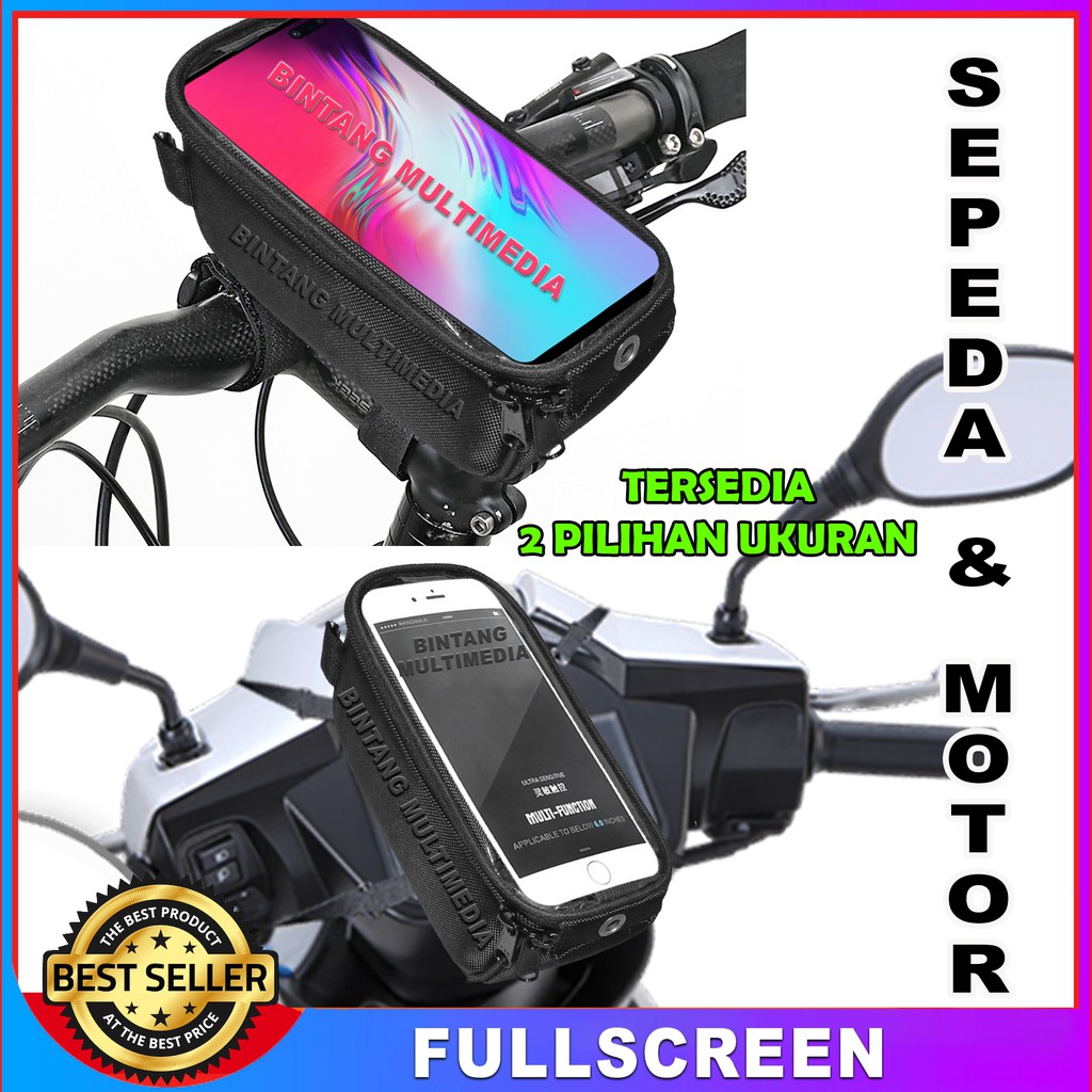 Jual Phone Holder HP Motor Waterproof Tempat Handphone di Sepeda Anti Air Tas Gojek Grab Dudukan ...