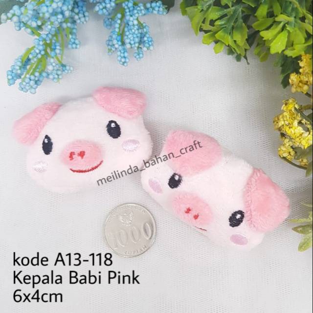 Jual Kepala Babi Pink dengan kode A 13 - 118 bahan accesoris lucu bisa ...