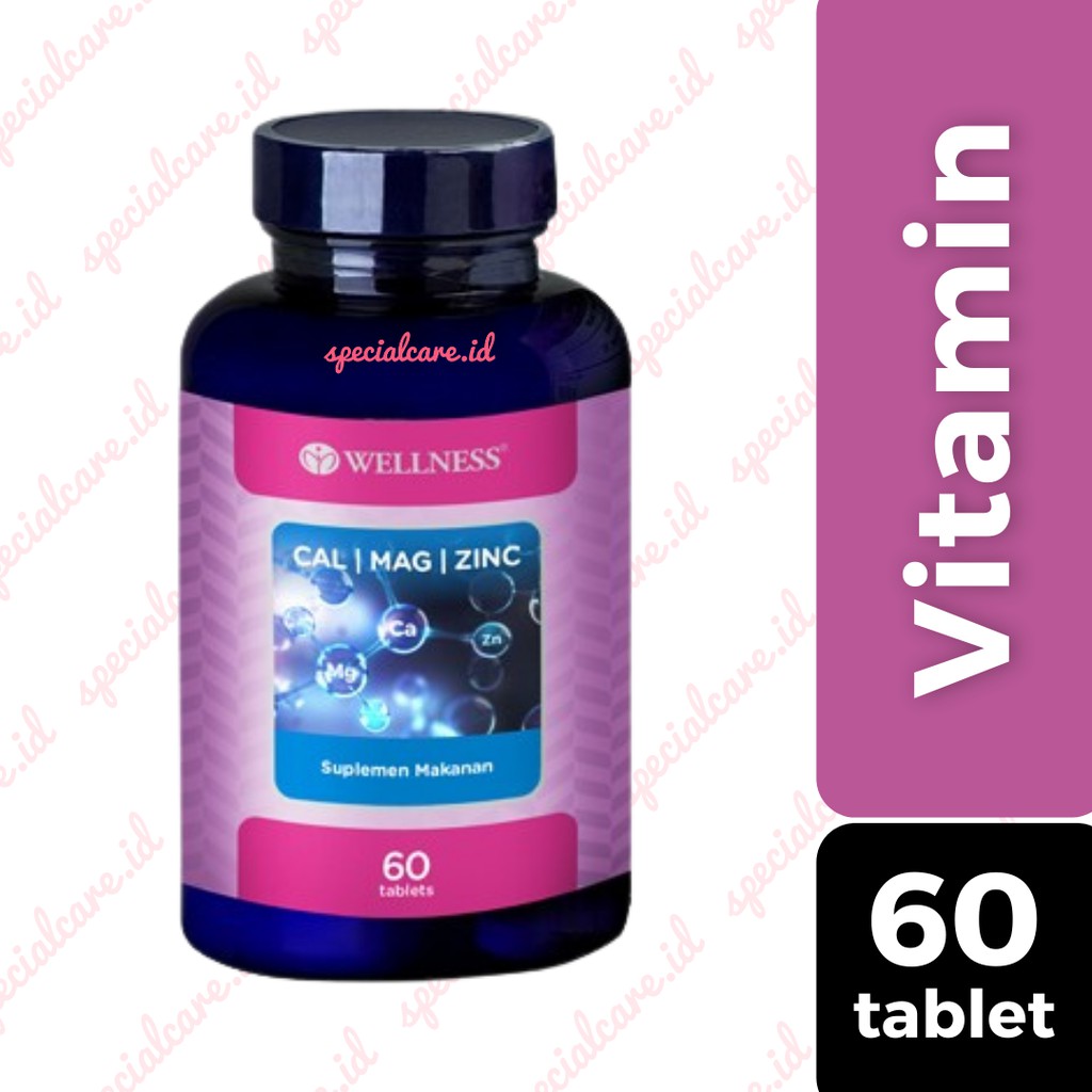 Jual WELLNESS CAL/MAG/ZINC 60 TABLETS - CAL MAG ZINC CALCIUM MAGNESIUM KEROPOS TULANG SENDI GIGI ...