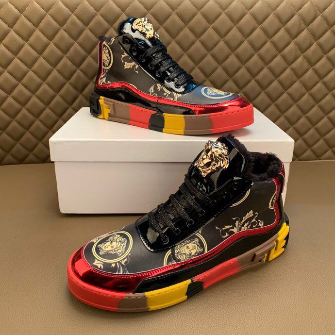 Jual Versace Classic High Top Men's Sneakers | Shopee Indonesia