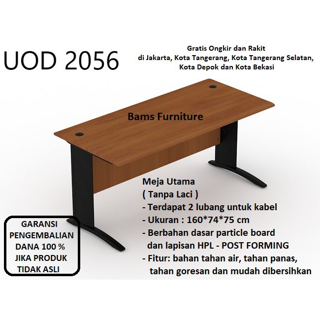 Jual meja kerja meja utama meja kantor merek uno UOD2056 du jamin ori ...