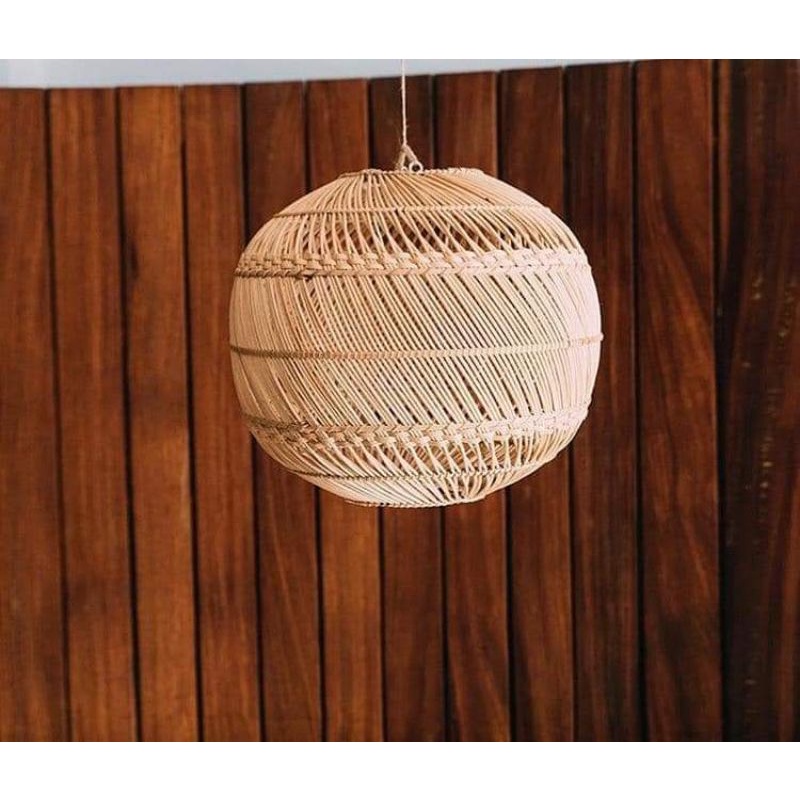 Jual kap Lampu Gantung Rotan Bentuk Bola | Shopee Indonesia
