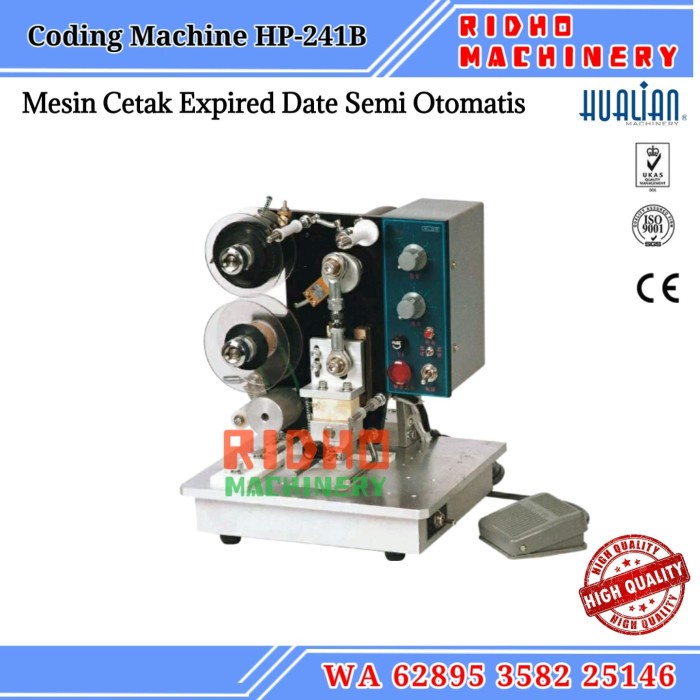 Jual MESIN CODING HP-241B HUALIAN CETAK EXPIRED DATE SEMI OTOMATIS ...