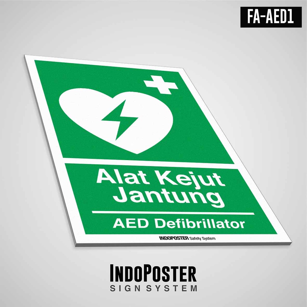 Jual Safety Sign Rambu K3 PVC ISO Alat Kejut Jantung AED Automated ...