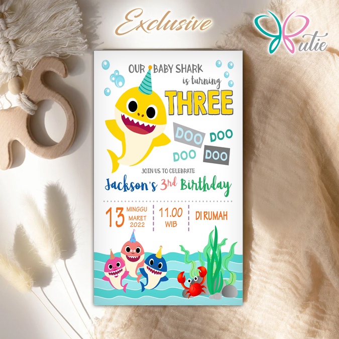 Jual UNDANGAN BABY SHARK 2-1 ULTAH ULANG TAHUN | Shopee Indonesia