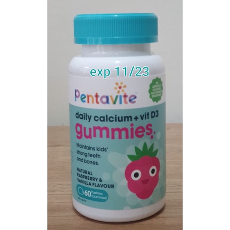 Jual Pentavite Kids Gummies Multivitamin Immune Support Calcium Vit D3 ...