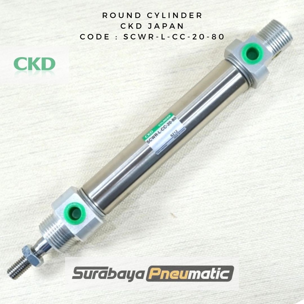 Jual CKD Japan - Round Cylinder - SCWR-L-CC-20-80 - Pneumatic Cylinder ...