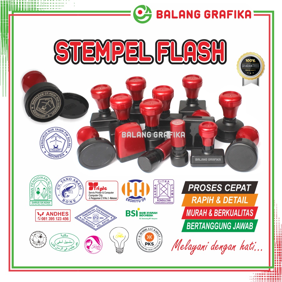 Jual Stempel Custom Stampel Flash Warna Otomatis Usaha Cap Toko Perusahaan Instansi Lembaga ...