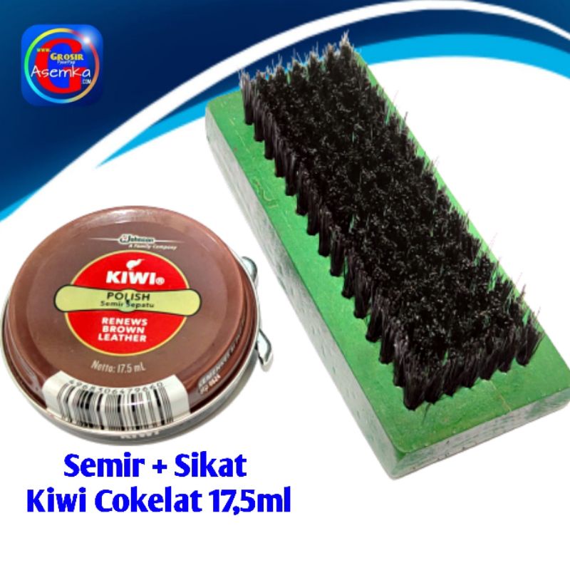 Jual Semir sepatu Original Kiwi lengkap Satu Set Semir + sikat Grosir ...