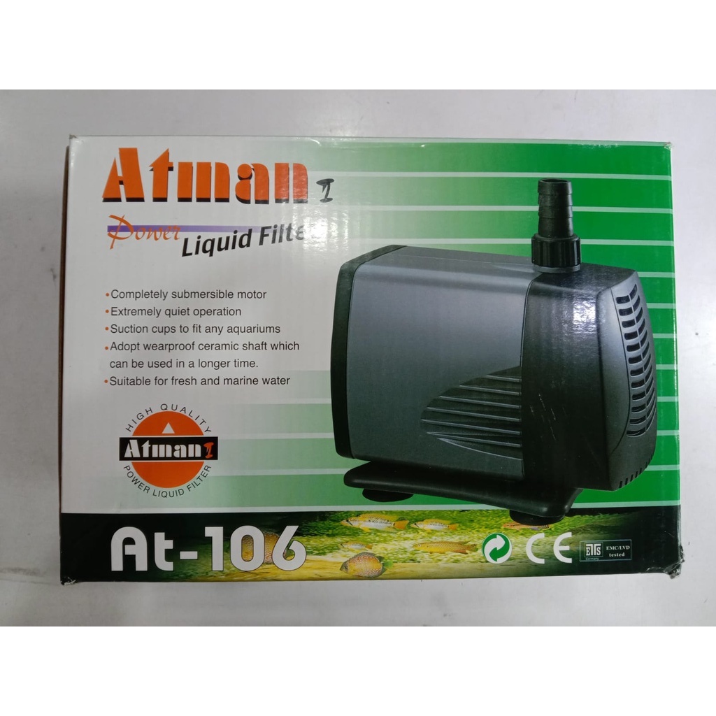 Jual ATMAN AT-106 POWER LIQUID FILTER MESIN POMPA AIR CELUP AKUARIUM ...
