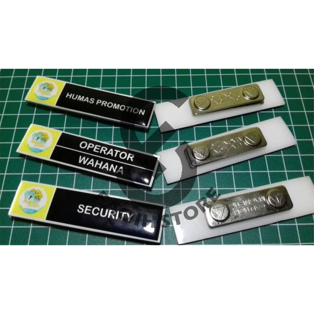 Jual PAPAN NAMA AKRILIK MAGNET/NAMA DADA/NAME TAG/PIN NAMA | Shopee ...