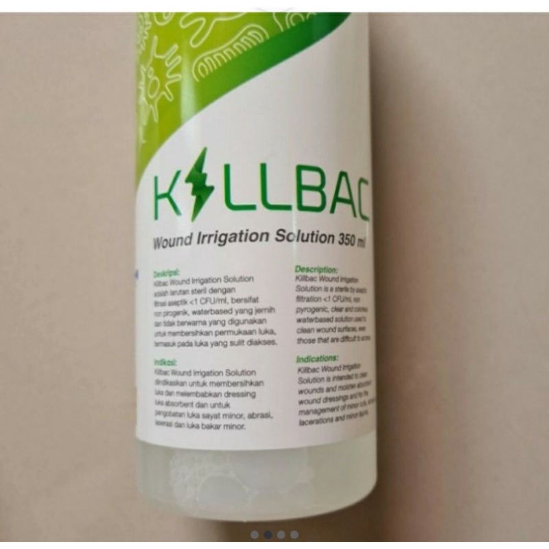 Jual wound irrigation solution killbac 350 ml /cairan luka /pembersih ...