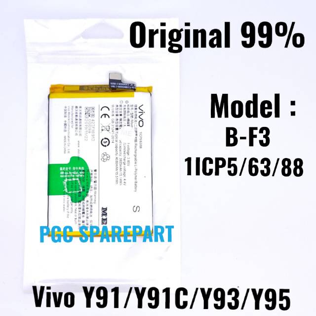 Jual Baterai 99% Model B-F3 Vivo Y91 Y91C Y93 Y95 1ICP5-63-88 - Batu ...