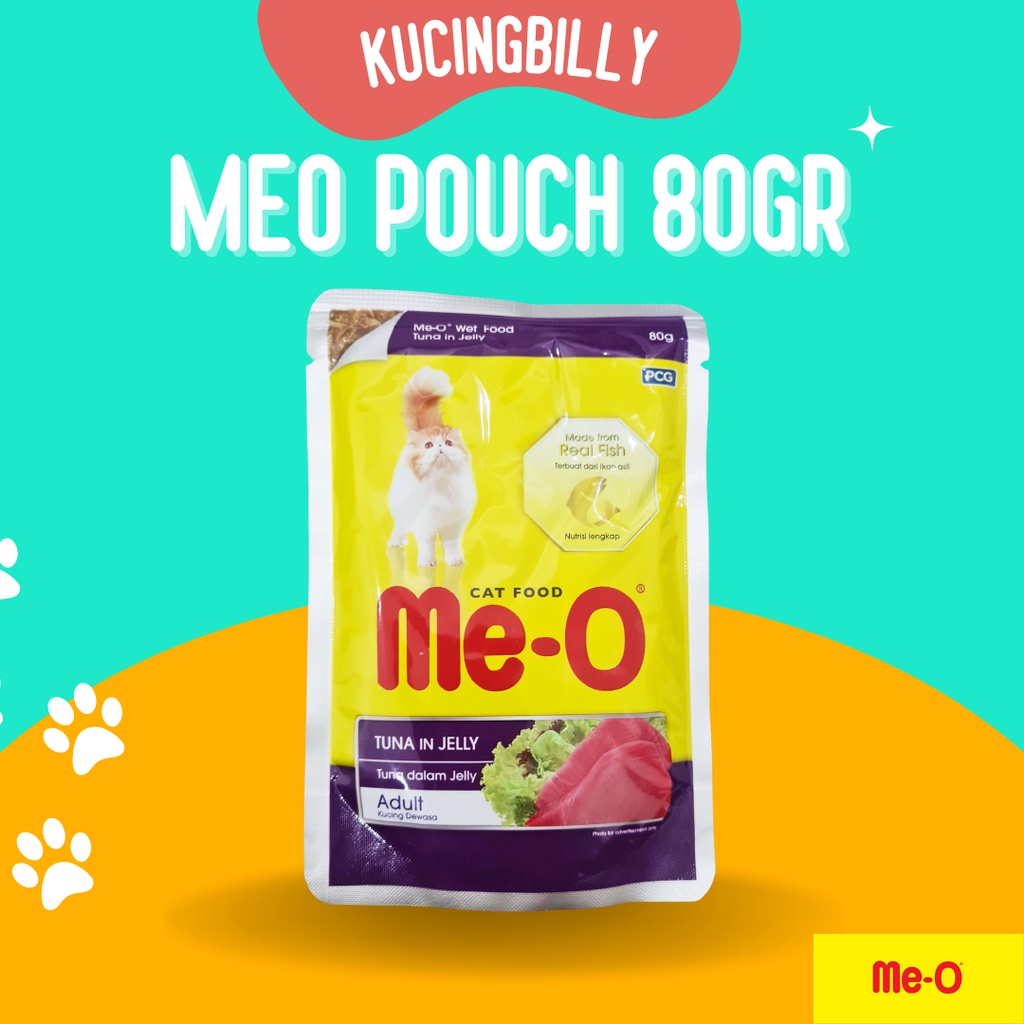 Jual Meo pouch 80gr sachet saset makanan kucing basah me o | Shopee ...