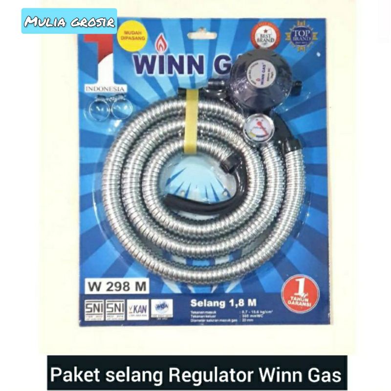 Jual Selang Gas Winn Gas + Regulator Selang Paket Winn Gas 289 | Shopee ...