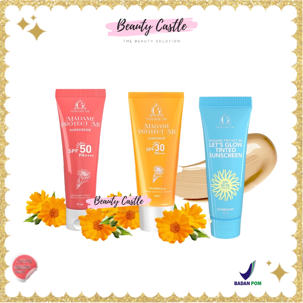 Jual MADAME GIE Madame Protect Me Sunscreen SPF 30 PA+++ Calendula 60ml | SPF 50 PA+++ 35ml ...