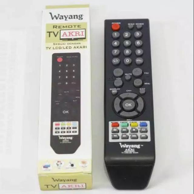 Jual REMOTE REMOT TV AKARI LCD LED TABUNG KIRANA SLIM FLAT ORIGINAL ...