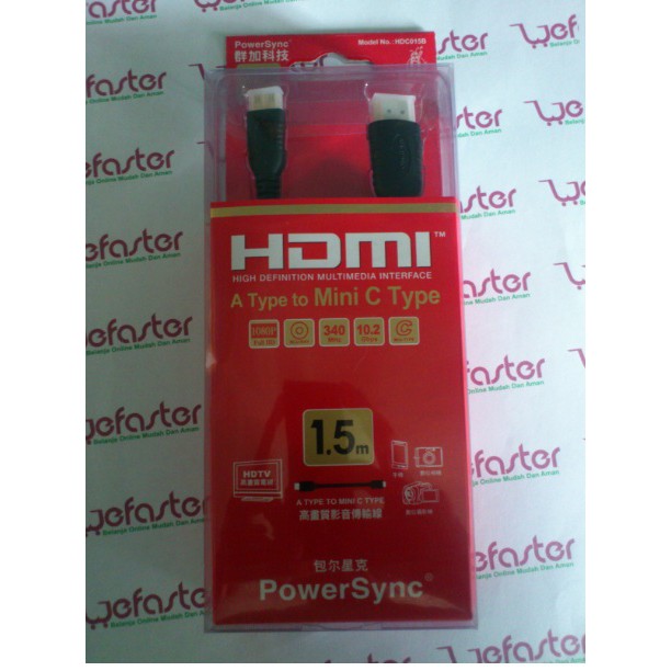 Jual kabel hdmi to mini hdmi merk powersyc | Shopee Indonesia