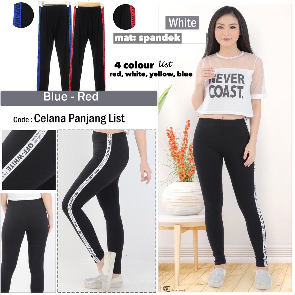 Jual celana legging Off white L #AAD0618 | Shopee Indonesia