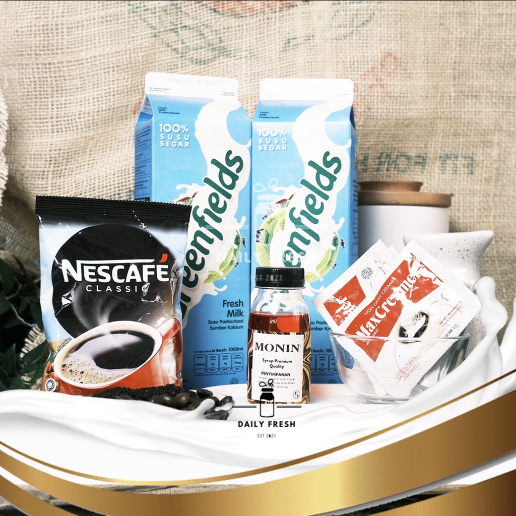 Jual PAKET ES KOPI SUSU RUMAHAN ESPRESSO MAX CREAMER GULA AREN ...