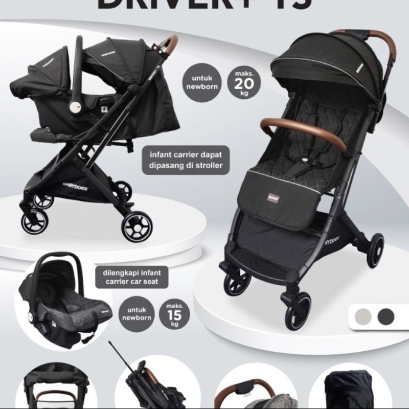 Jual Stroller Baby Does Driver Travel System + Carseat / Kereta Dorong ...