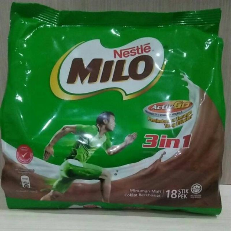 Jual MILO MALAYSIA 3 IN 1 18 STIK /MILO SACHET 3 IN 1 MALAYSIA /21 STIK ...