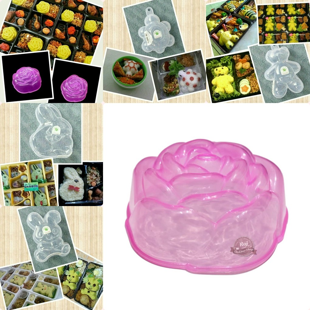 Jual Cetakan Nasi Bento Kelinci Marmut Bunny Beruang Mobil Kitty Kura ...
