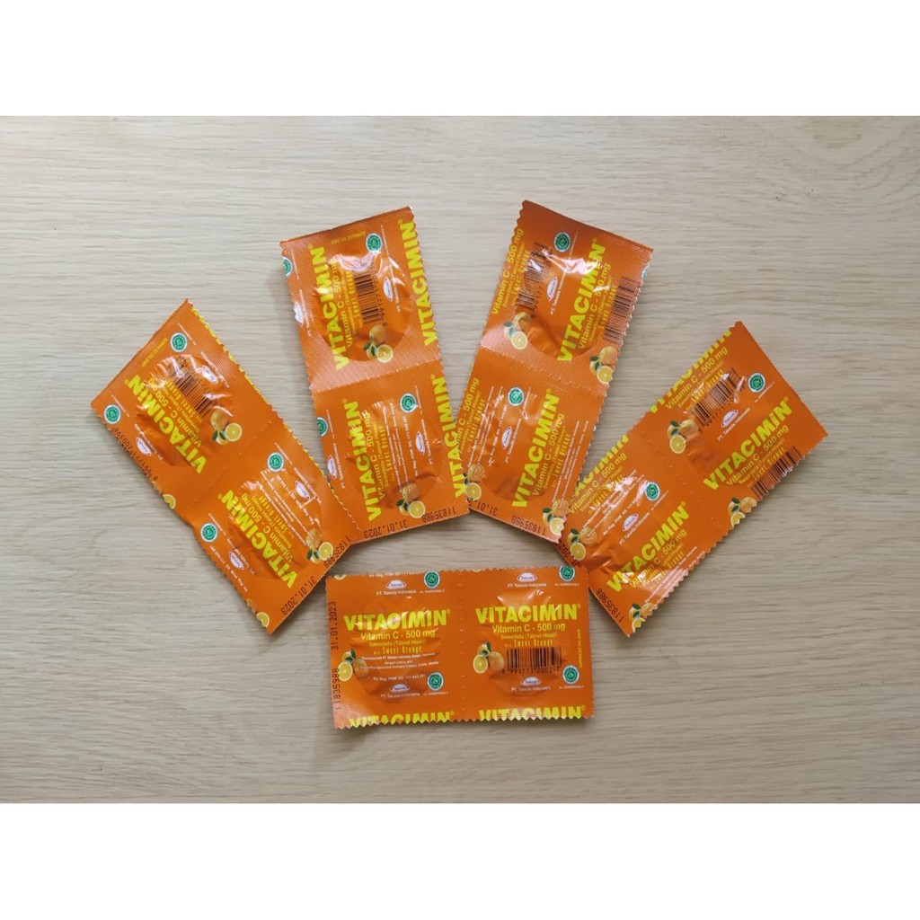 Jual Vitacimin Vitamin C 500 Mg Rasa Orange Shopee Indonesia 2583